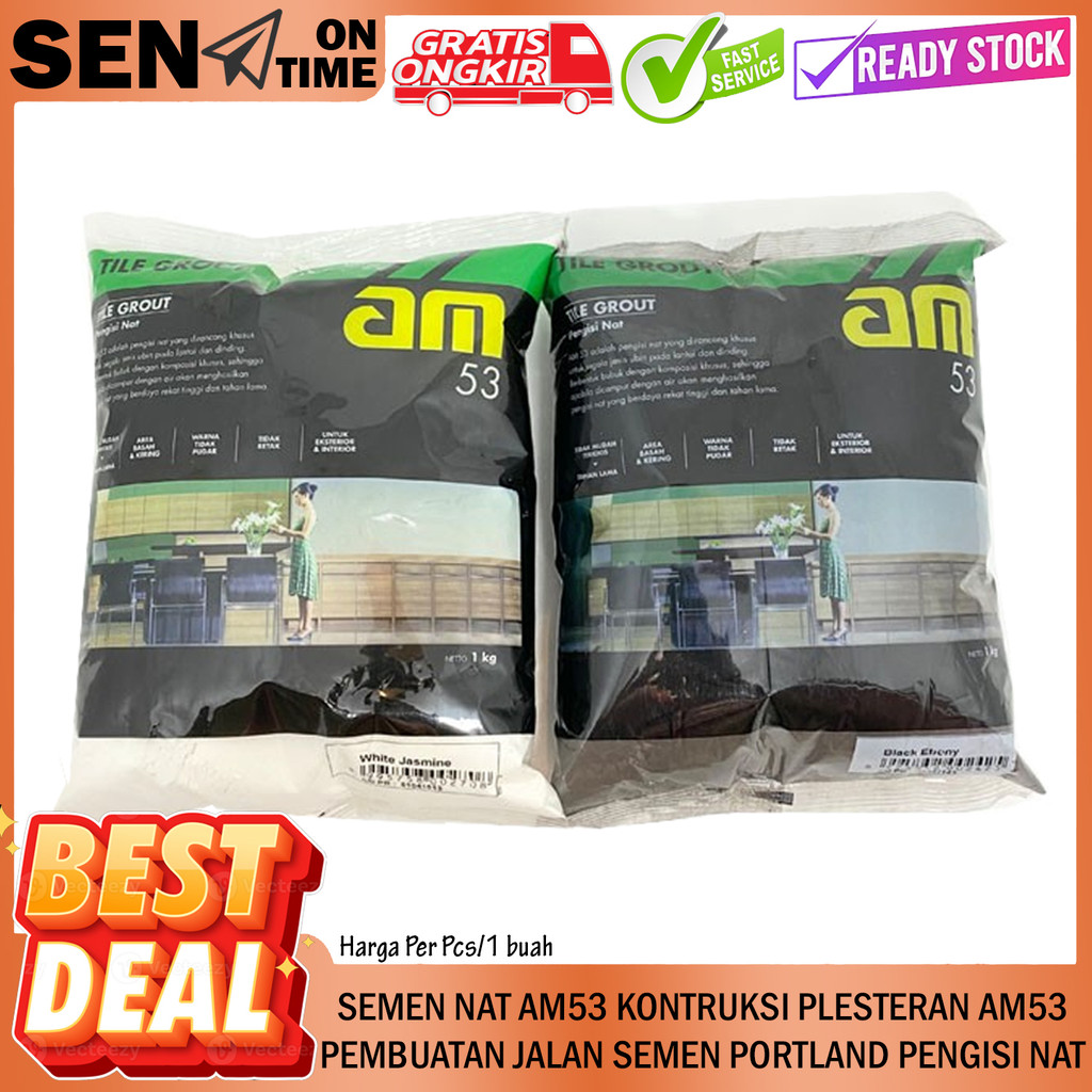 Jual Am 53 Semen Keramik Pengisi Natt Warna Nat Tile Grout Uk 1 Kg ...