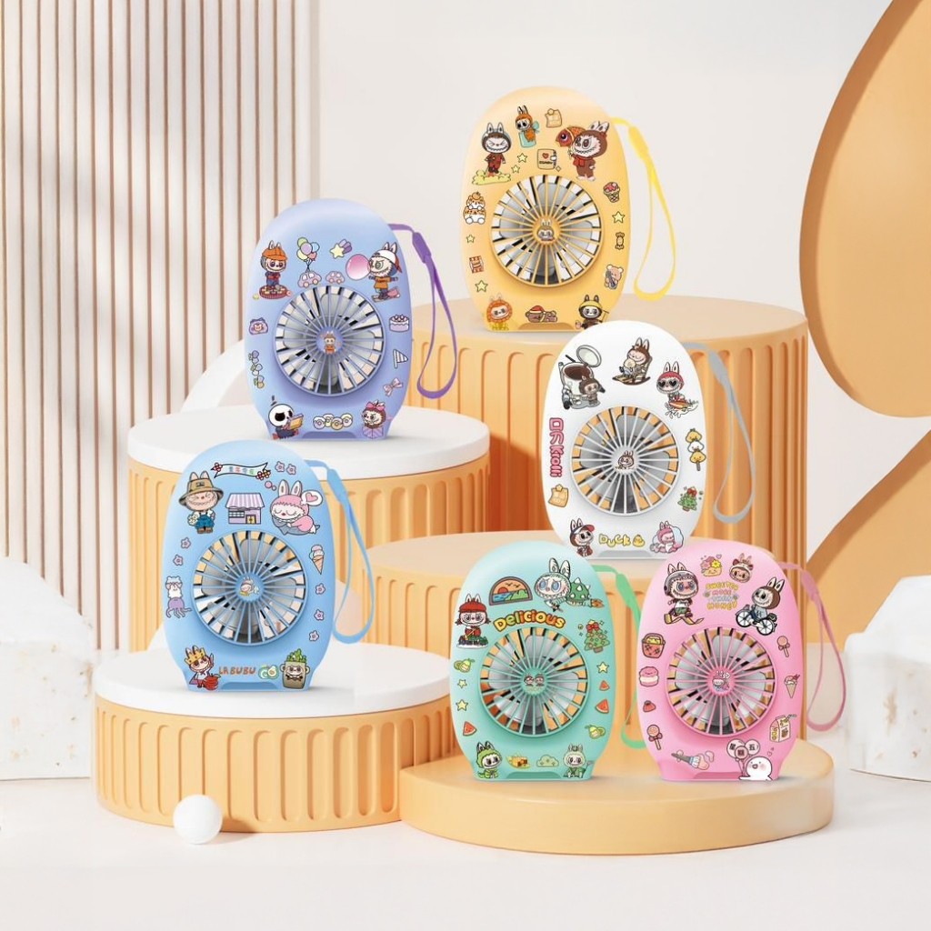 Jual *L_ Kipas Mini Stand Oval Labubu / Kipas Stand Praktis Labubu ...