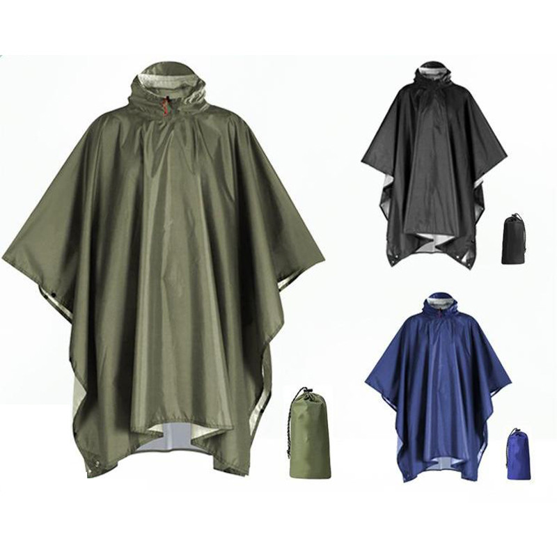 Jual Heavy Duty Rain Poncho For Backpacking Waterproof Lightweight ...