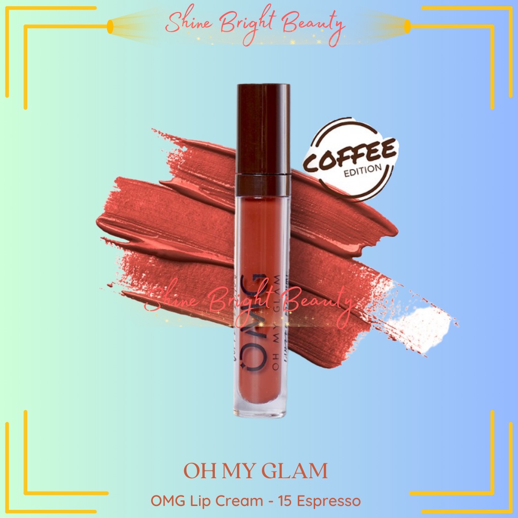 Jual OMG OH MY GLAM Matte Kiss Lip Cream 15 Espresso 3.5 g - Lipstick ...