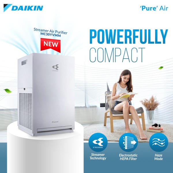 Jual Air Purifier Daikin MC30YVM7 Hepa Filter With Streamer MC30YVM ...