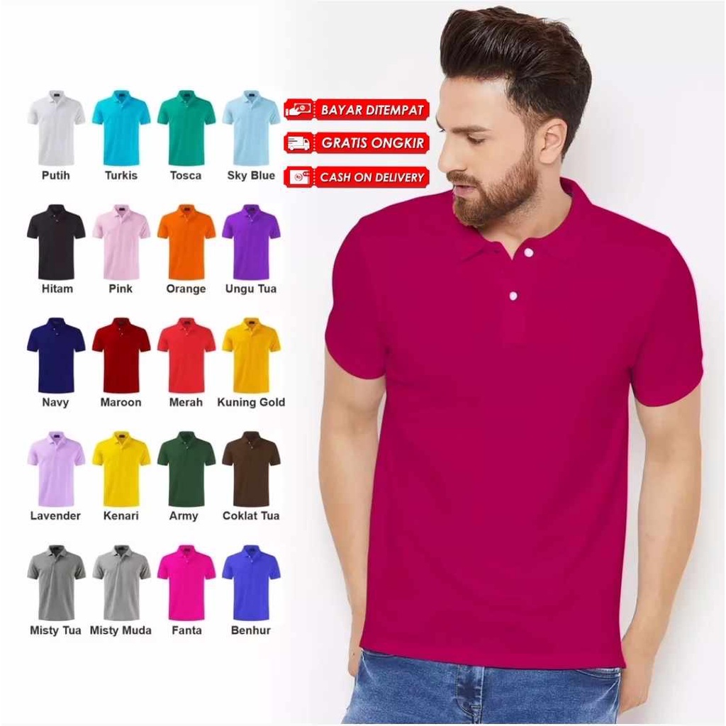 Jual KAOS WANGKY POLOS DEWASA / WANGKI POLO SHIRTS MURAH | Shopee Indonesia