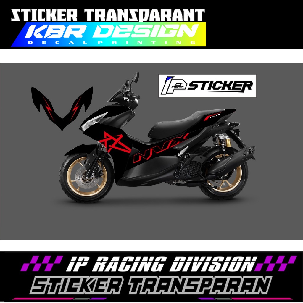 Jual STICKER STRIPING TRANSPARAN AEROX NEW CONNECTED 2022 - 2023 NVX ...