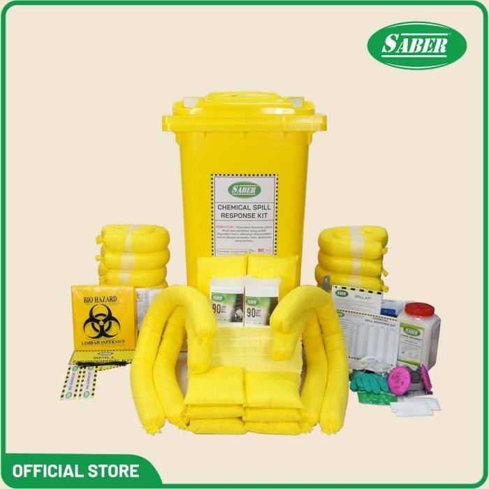 Jual SABER CHEMICAL SPILL RESPONSE KIT WHEELIE BIN 240 LITER - SC240-SK ...
