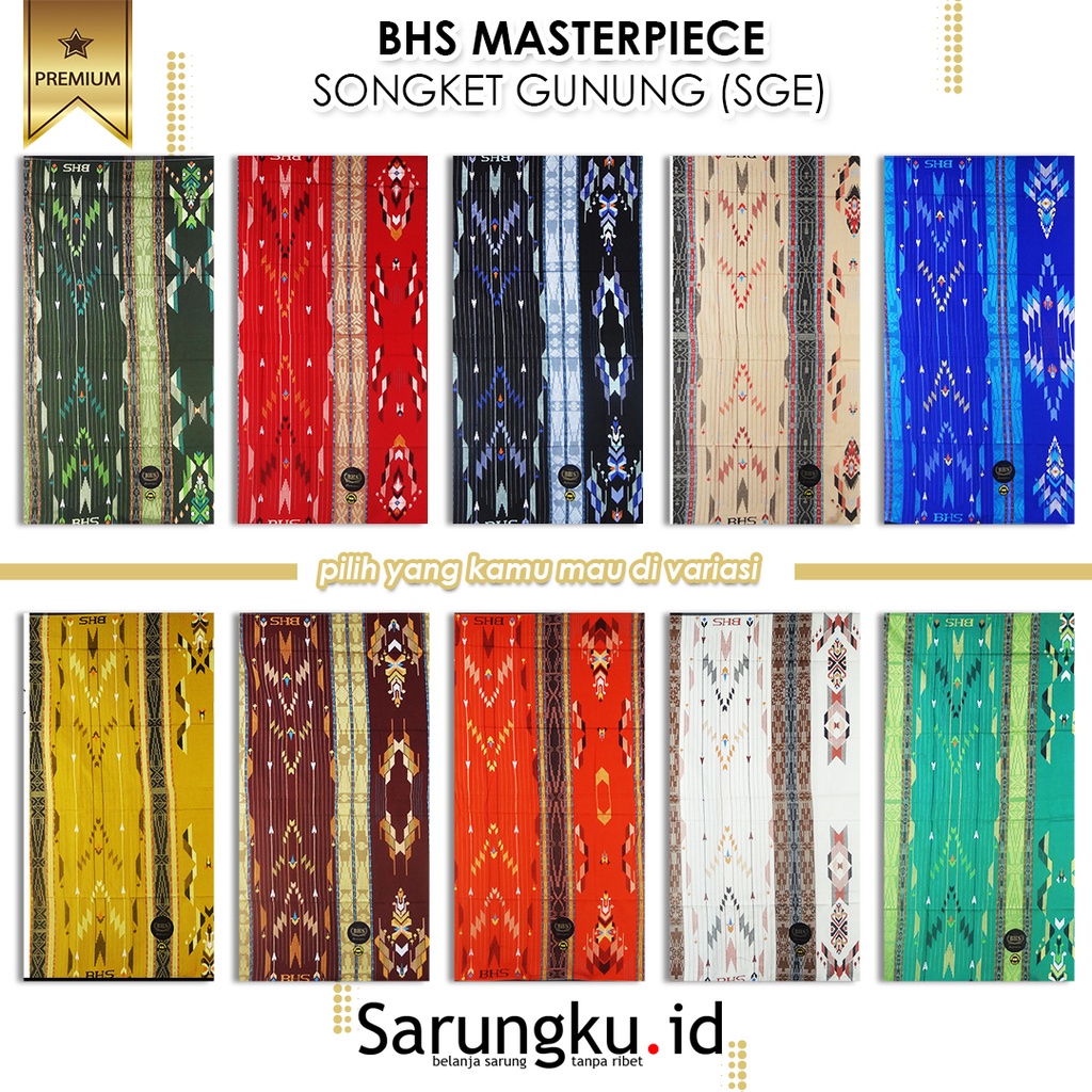 Jual SARUNG BHS MASTERPIECE SONGKET GUNUNG (SGE) | Shopee Indonesia