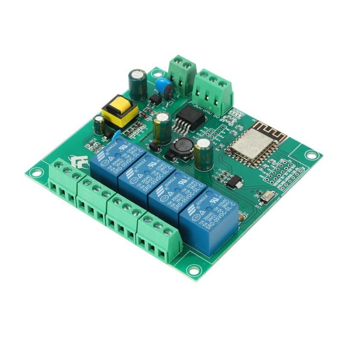 Jual Modul Relay 4 Channel ch 4ch WIFI ESP-12F ESP8266 AC power 3S ...