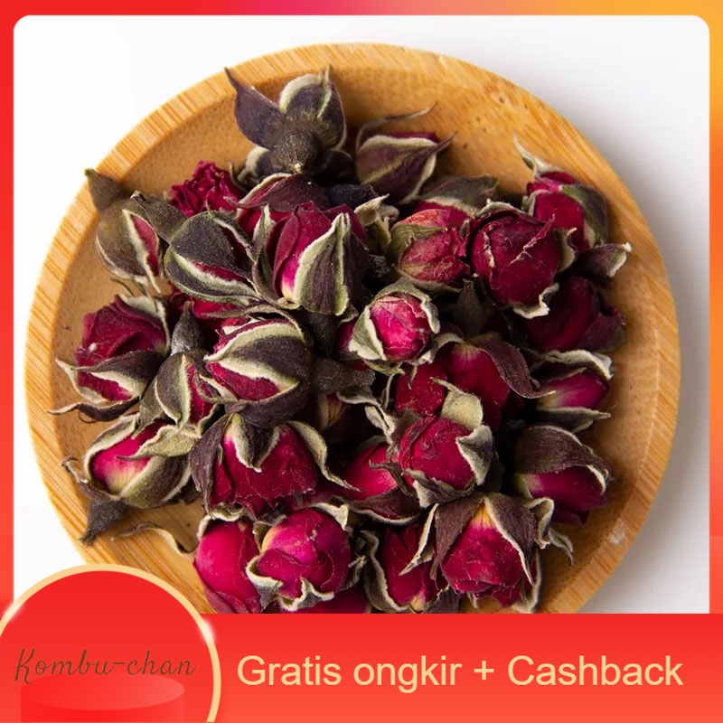 Jual Golden Edge Rose Bud Flower Tea / Teh Bunga Mawar Emas / Golden ...