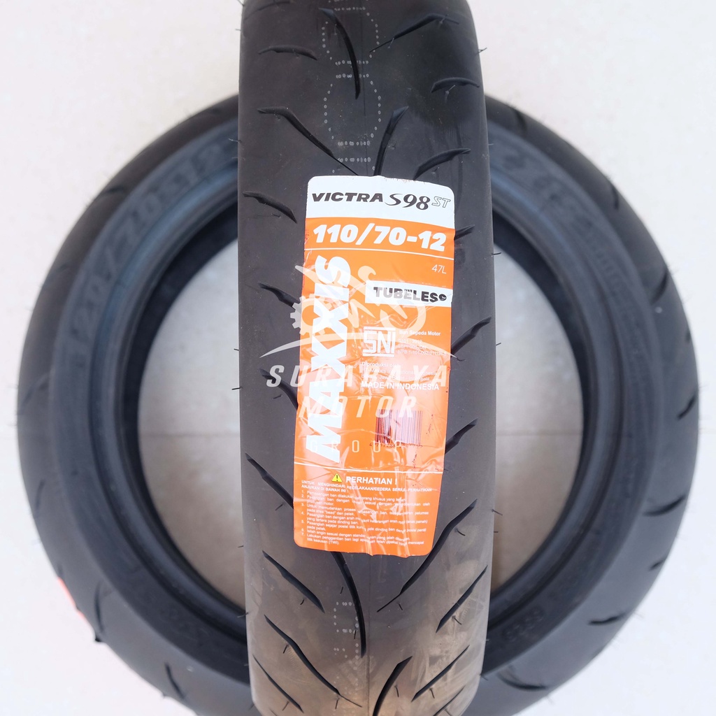 Jual Ban Tubeless Maxxis 110/70-12 Victra S98 ST Dual CompounD Fazzio ...