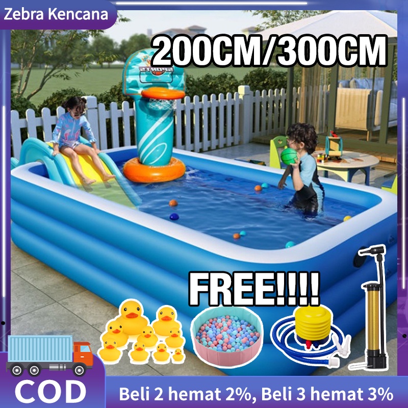 Jual Kolam Renang Anak jumbo 3 Rings dan Bayi Tiup Karet Besar Family ...
