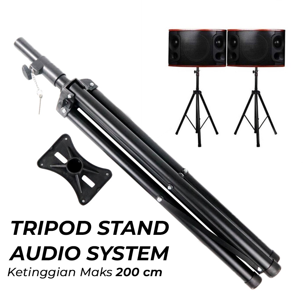 Jual Tripod Stand Speaker Monitor Audio System Kokoh Dan Kuat 200cm | Shopee Indonesia