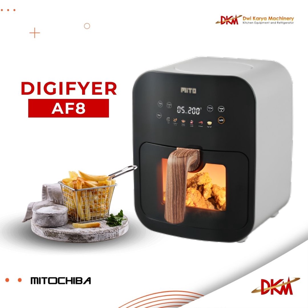 Jual Mito Air Fryer Af8 Crystal Series Putih Shopee Indonesia