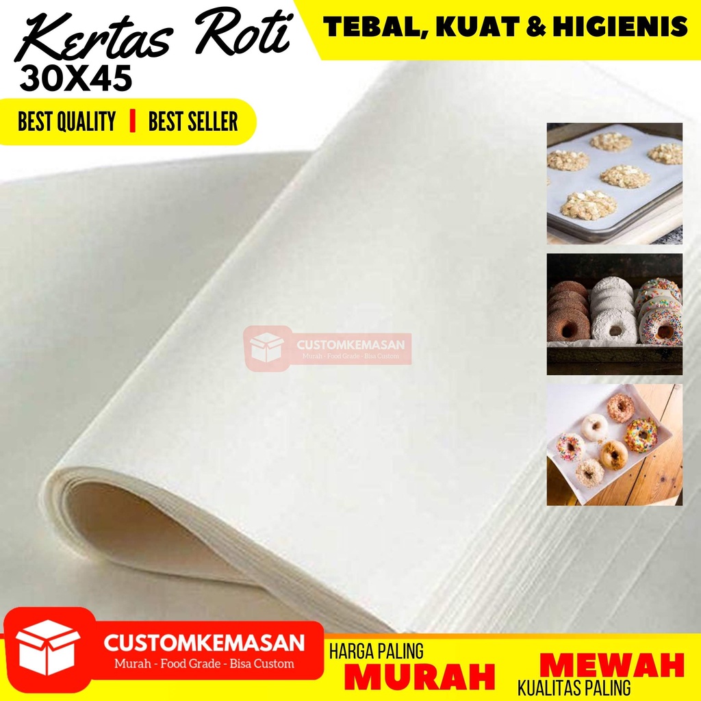Jual Kertas Kue / Kertas Roti / Alas Donat / Kertas Roti John / Kertas ...