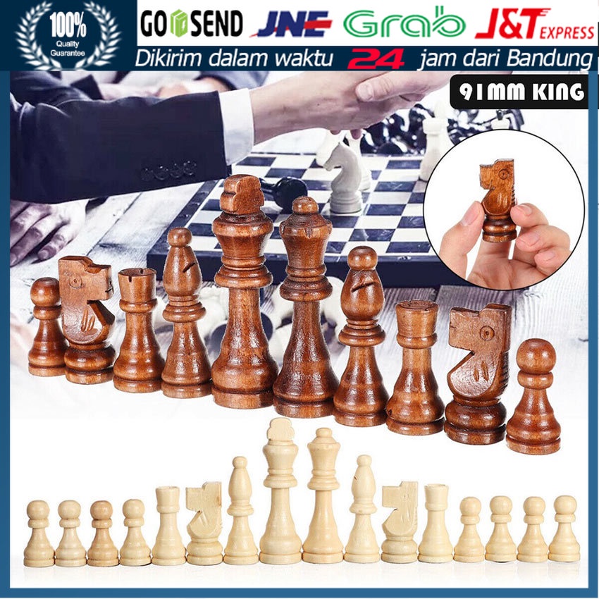 Jual 2.2Inch Catur Kayu / Wood Chess / Papan Catur Set / Bidak Buah ...