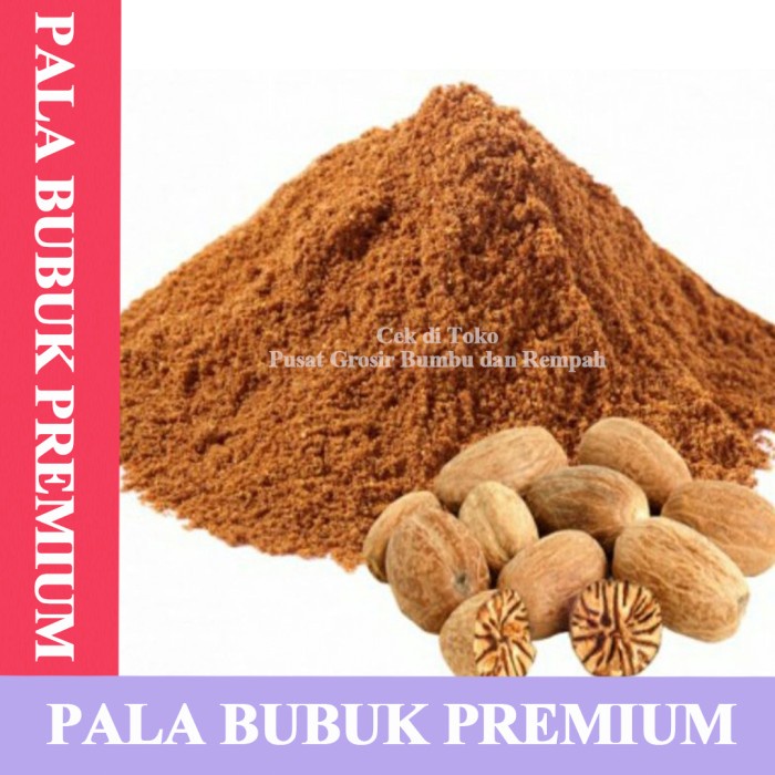Jual Pala Bubuk Asli 50 gr / Nutmeg Powder / Pala Bubuk Premium 50 gr ...