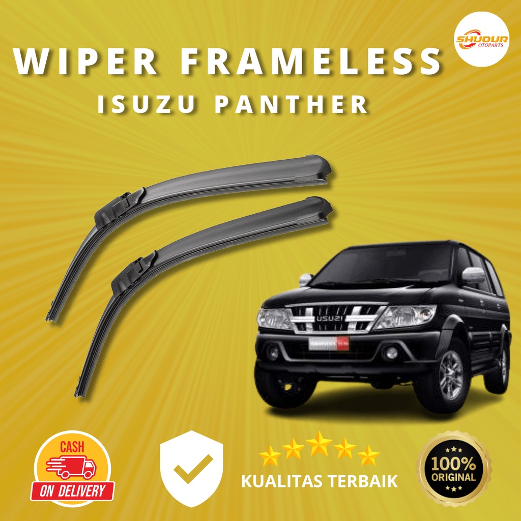 Jual Wiper Frameless Mobil Isuzu Panther Touring Sapuan Kaca Mobil Model Frameless Banana Karet ...