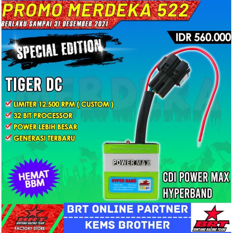 Jual CDI BRT TIGER DC HYPERBAND HIJAU SPECIAL EDITION | Shopee Indonesia