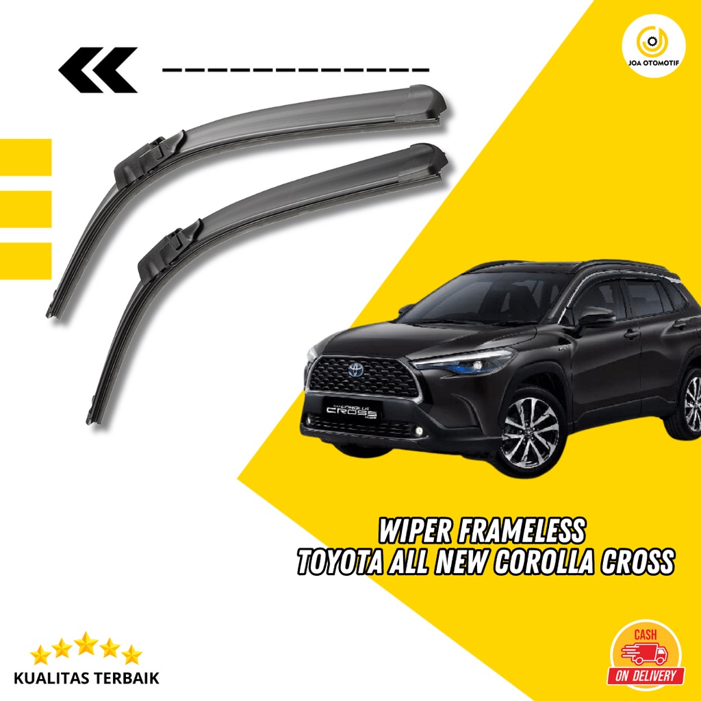 Jual Wiper Kaca Depan Toyota All New Corolla Cross Frameless Sapuan Kaca Mobil Model Frameless ...