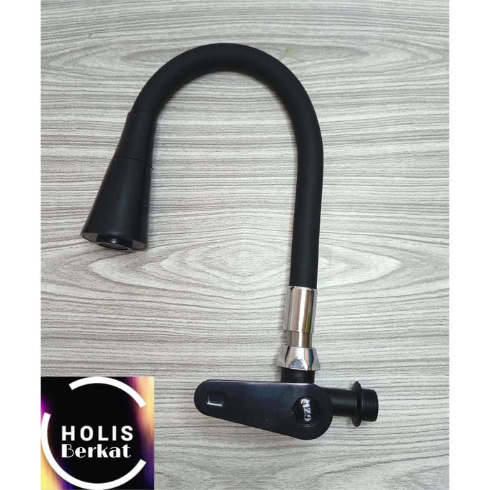 Jual Kran Angsa Fleksibel Terompet Engkol Keran Air Hitam Cuci Piring ...