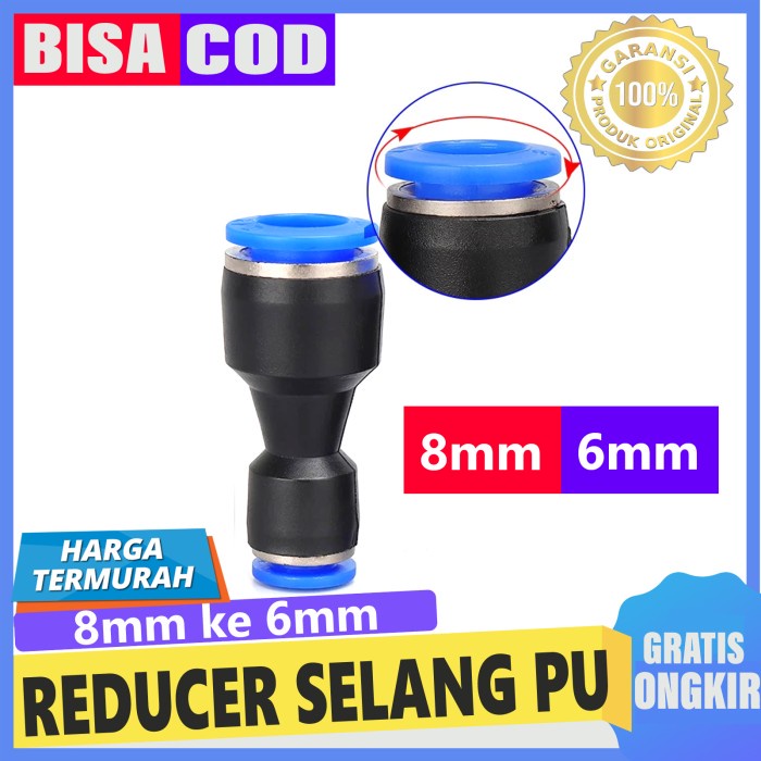Jual Reducer selang PU 8mm ke 6mm / Reducer Selang Pu 6mm ke 8mm-10mm ...