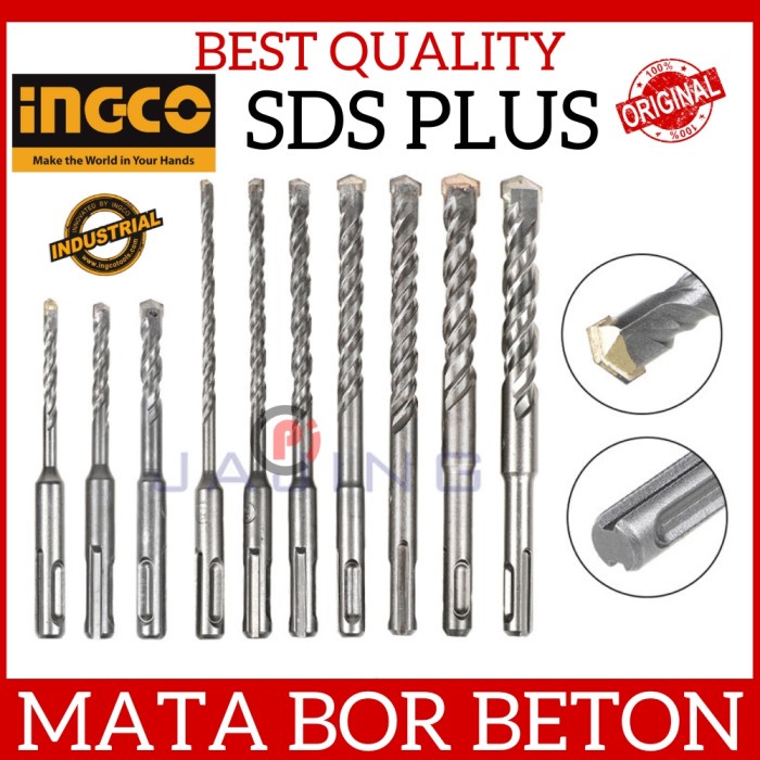 Jual INGCO Mata Bor Colok SDS Plus Untuk Beton Tembok Pahat Bobok Jek ...