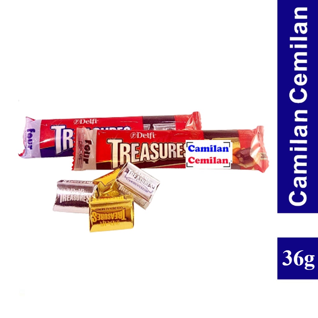 Jual Delfi Treasure Coklat Almond Treasures isi 4 pcs x 9 gr | Shopee ...