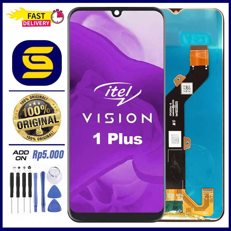 Jual LCD Itel Vision 1 plus Original Touchscreen Fullset Compatible For ...