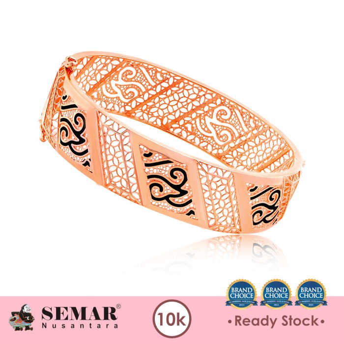 Jual Gelang Emas Darayu Batik Series Bangle Gold 10K Semar Nusantara ...