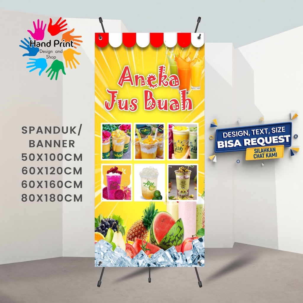Jual Spanduk Banner MMT Minuman Jus Buah Pop Ice Milkshake Strawberry ...