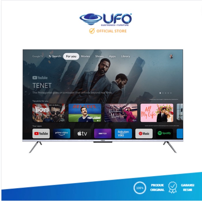 Jual Aqua 55 Inch Google TV UHD 4K HDR HQLED AQT55P750UX | Shopee Indonesia