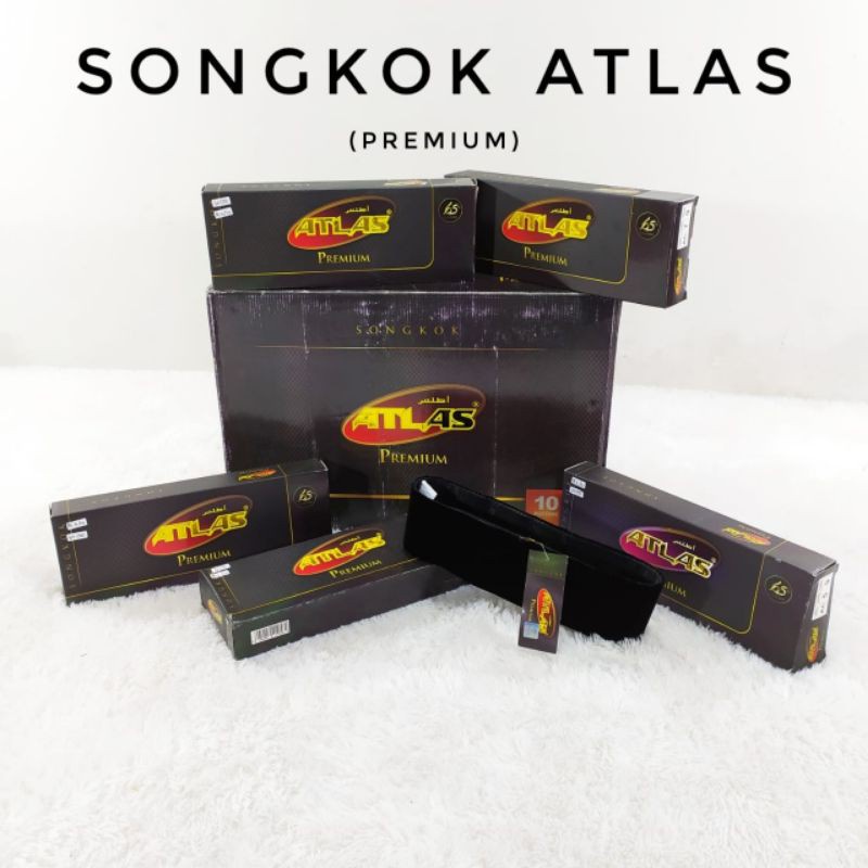 Jual COD Peci Atlas Premium AC & Standar (STD) Hitam Songkok Ecer ...