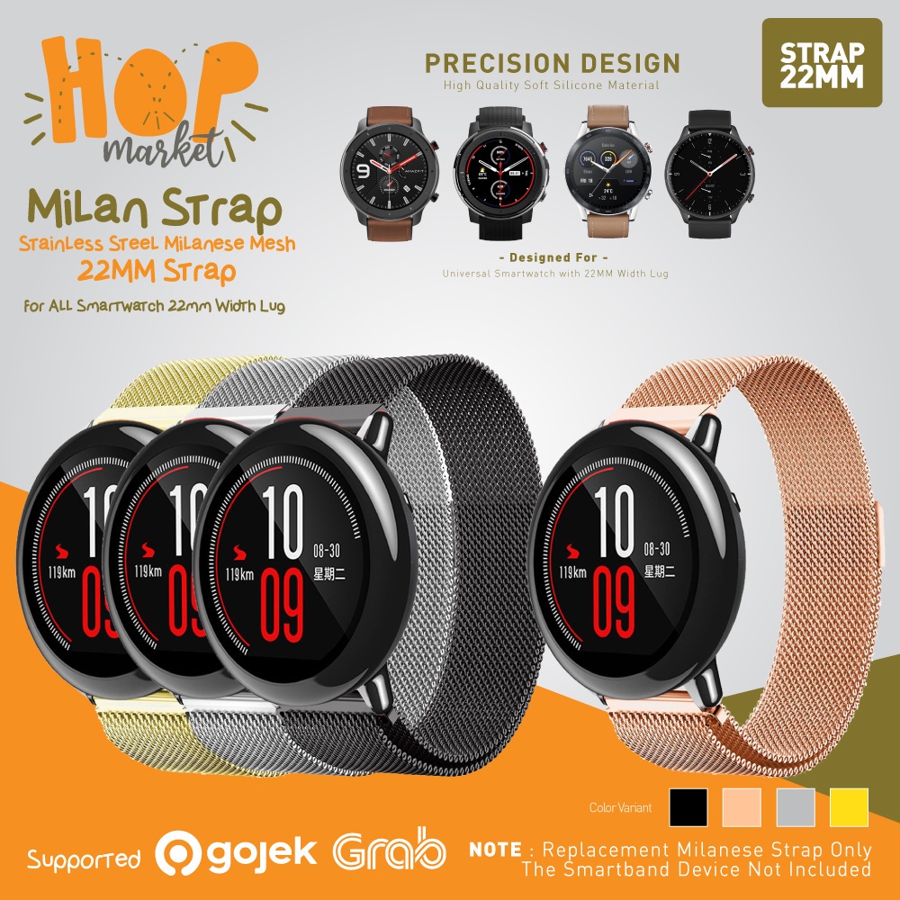 Jual Stainless Milan Strap 22MM for Amazfit GTR 2 3 4 / Mi S1 / Huawei GT2 GT3 GT4 GT5 46mm ...