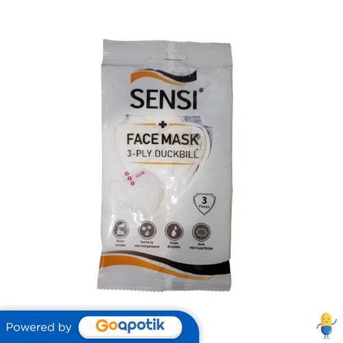 Jual Sensi 3ply Duckbill Face Mask Pack 3 Pcs | Shopee Indonesia