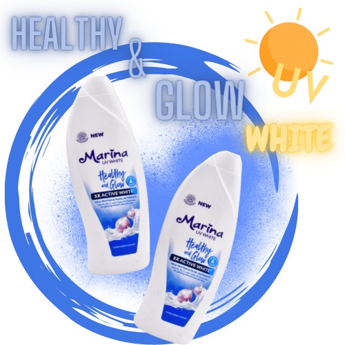 Jual {S.A} Marina UV White Health and Glow (BIRU) | Shopee Indonesia