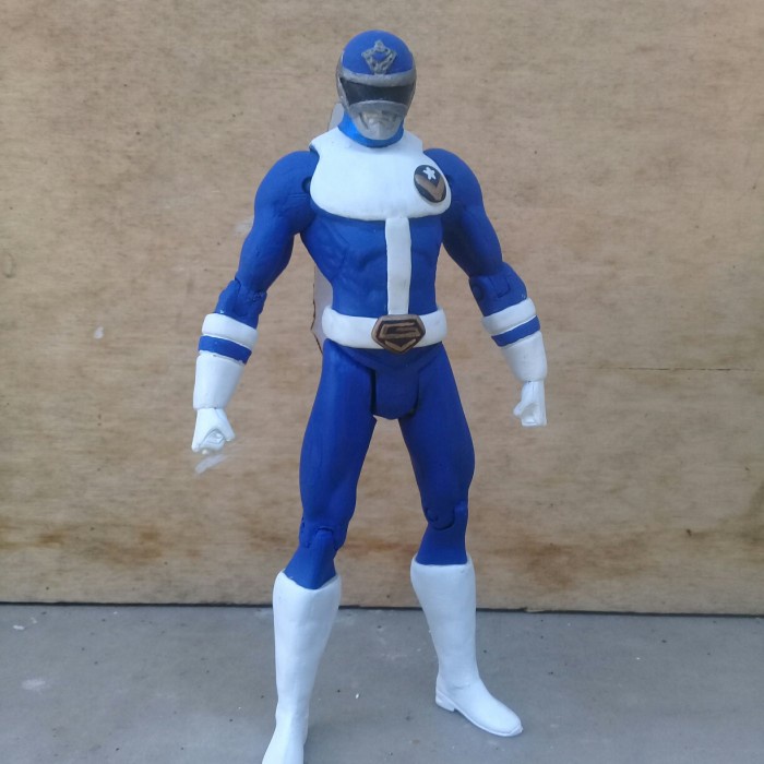 Jual Custom Figure super sentai goggle v 5 blue power ranger not shf ...