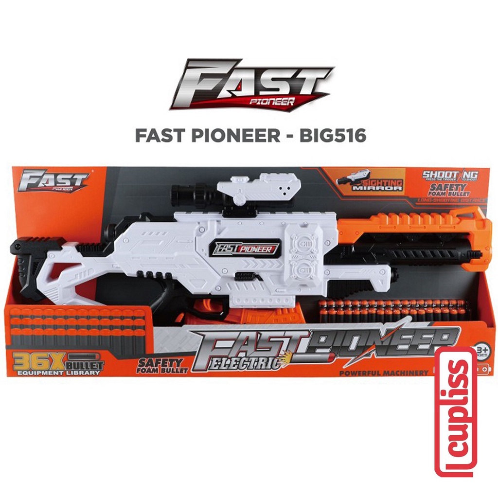 Jual FAST Pioneer Electric Mega Blaster 36 Darts Pistol Mainan | Shopee ...