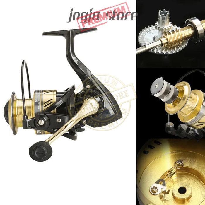 Jual Reel Gulungan Pancing Metal Rasio 5.2:1 Spinning 5+1 BB DW3000 ...
