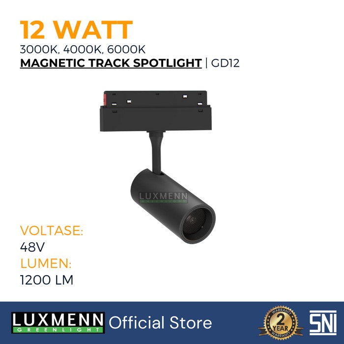 Jual LUXMENN LED Magnetic Track Light Spotlight, 12W | Shopee Indonesia