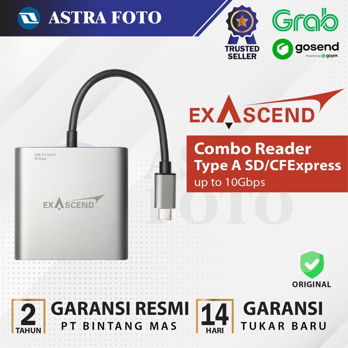 Jual Card Reader Exascend Combo Reader Type A SD/CFExpress up to 10Gbps ...