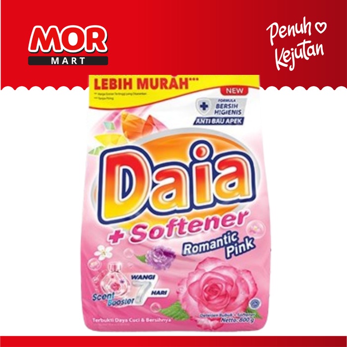 Jual DAIA Detergent Powder Romantic Pink 470gr | Shopee Indonesia