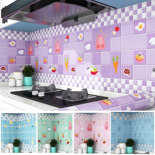 Jual Sticker Dapur 60 x300 CM Wallpaper Dapur Wall Sticker Anti Minyak ...