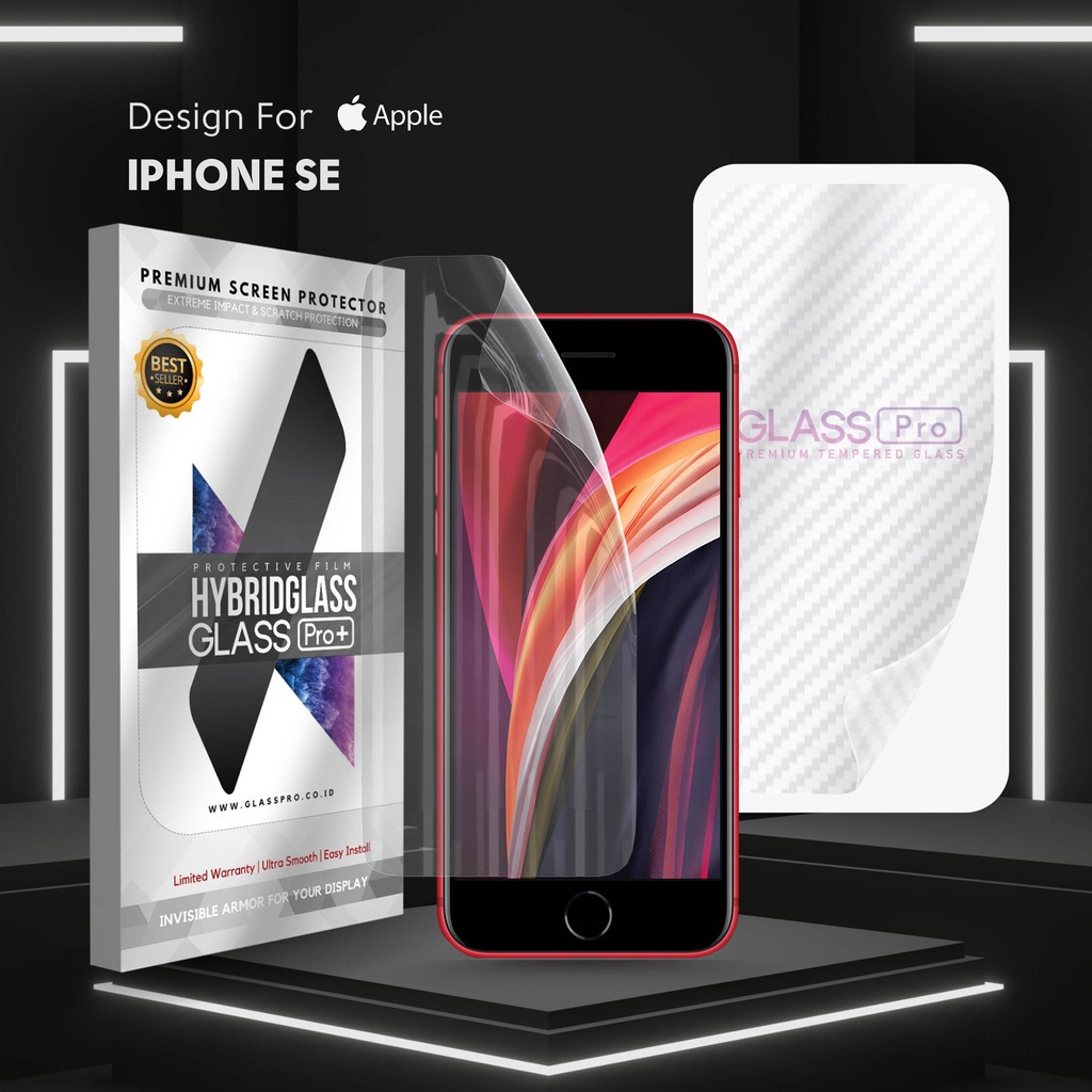 Jual Hybrid Glass Premium Anti Gores Hydrogel iPhone SE Full Cover ...