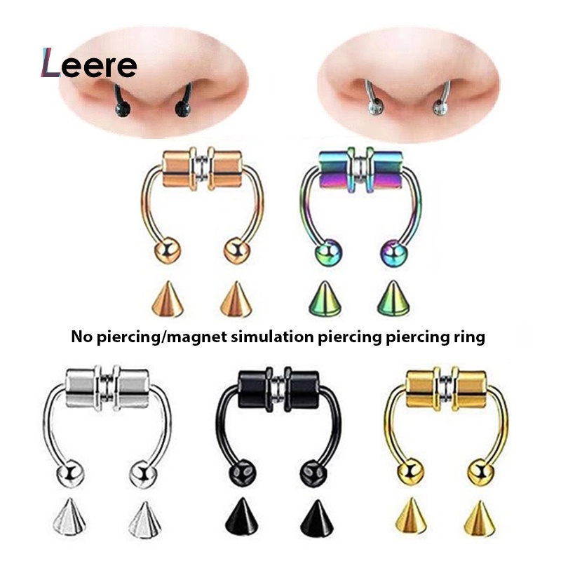 Jual LEERE -1 Pc Cincin Tindik Hidung Palsu Bentuk U Bahan Stainless ...