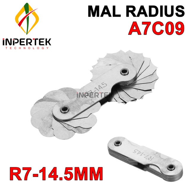 Jual Mal Radius R7-14.5 Gauge Fillet Alat Pengukur Radius Inside ...