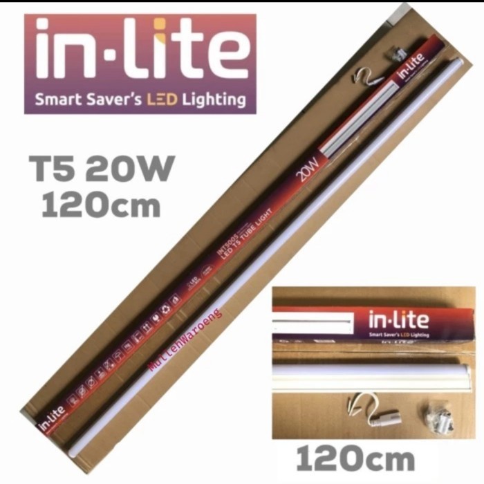 Jual Lampu Led T5 Inlite 120 Cm In-Lite INT5003 Batten 120Cm 20 Watt ...