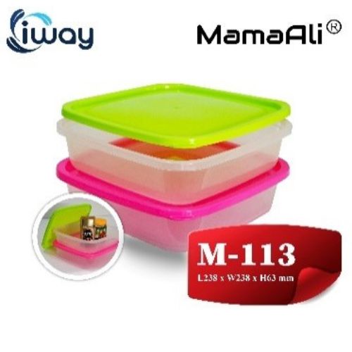 Jual MamaAli Food Keeper / Kotak Makan Set Plastic Container Square, M ...