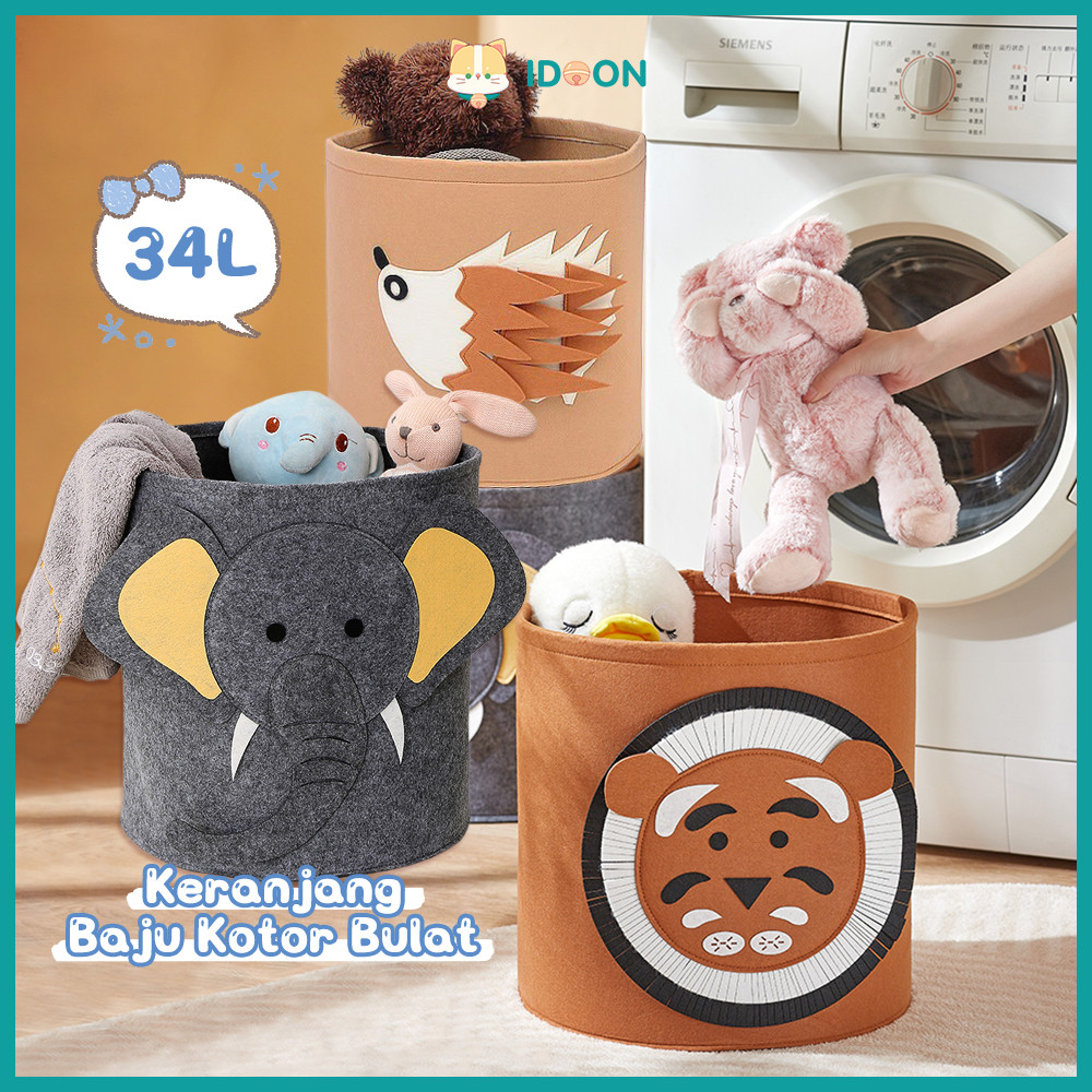 Jual IDOON Laundry Basket Kotor Keranjang Baju Lucu 35X35Cm | Shopee ...