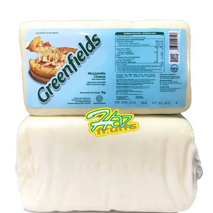Jual Keju Mozarella Greenfields 1 Kg | Mozarella Cheese Greenfields ...