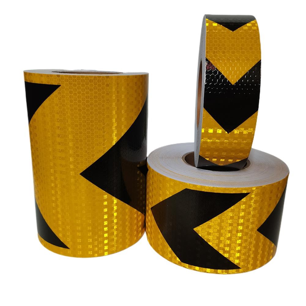 Jual 5cm/10cm/20cm*5M Arrow Reflective Hazard Safety Tapes Yellow-Black ...