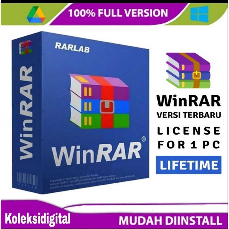 Jual Aplikasi WinRar Versi Terbaru Full Version Windows 7/8/10 32 & 64 ...