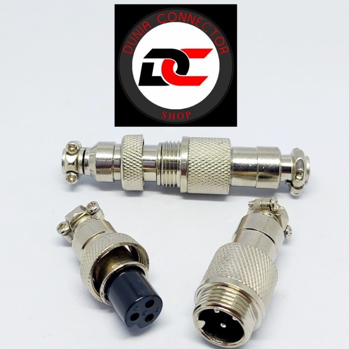 Jual K4726 KONEKTOR CB KABEL GX12 KONEKTOR WAYER 3 PIN 12MM | Shopee ...